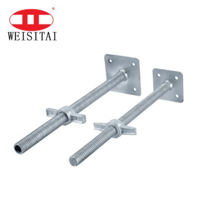 China 26mm To 48mm Electro Galvanized Scaffolding Jack Base for sale