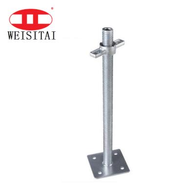 China 600MM Adjustable Hollow Jack Base Scaffolding System Parts for sale