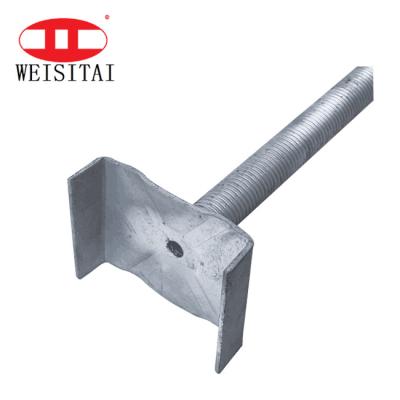 China Hollow Jack Base 600mm Adjustable Formwork Galvanized for sale