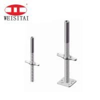 China Construction Galvanized Scaffolding Screw Jacks Adjustable 34mm for sale