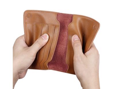 China Leather passport bag ticket holder travel document storage multi-function card package for sale