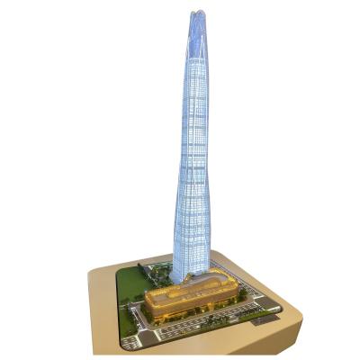China 1:100 Commercial Tower Model Architectural High Precision With Lighting Display for sale