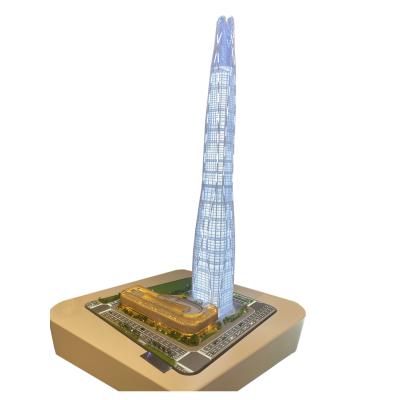 China 1:100 Commercial Tower Model Architectural High Precision With Lighting Display for sale