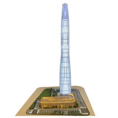 China 1:100 Commercial Tower Model Architectural High Precision With Lighting Display for sale