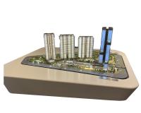 China Precision Architectural Model 1:150 Scale with LED Lighting for Commercial Building Displays for sale