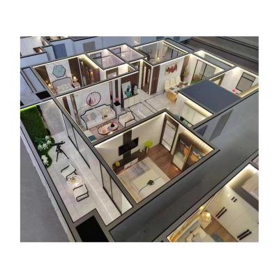 China Contemporary House Interior Models 1:25 LED Illumination Interior Architecture Model for sale