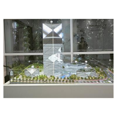 China Real Estate Scale Model 1:100 Skyscraper Scale Models LED Illuminated for sale