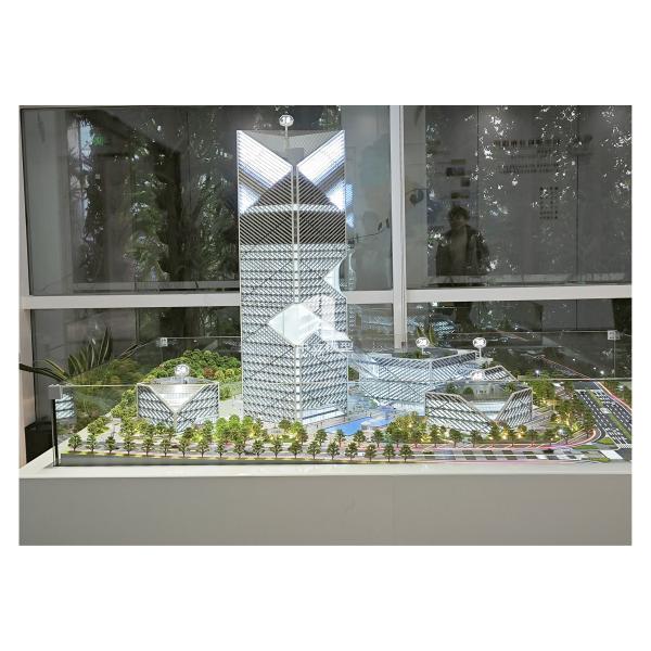 Quality Real Estate Scale Model 1:100 Skyscraper Scale Models LED Illuminated for sale
