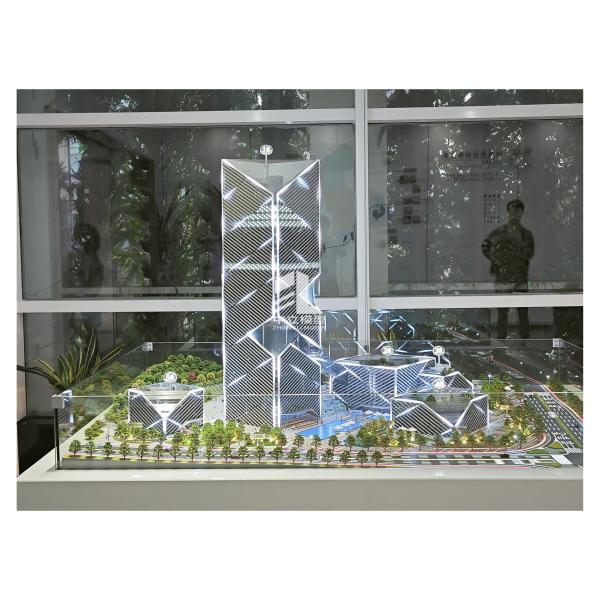 Quality Real Estate Scale Model 1:100 Skyscraper Scale Models LED Illuminated for sale