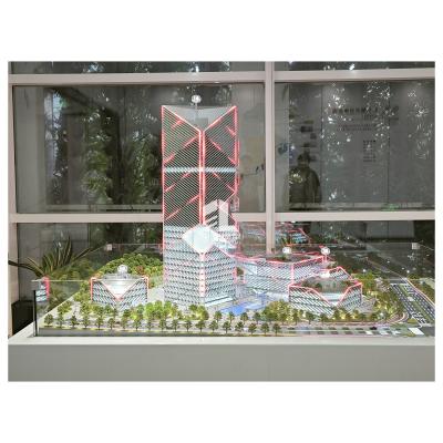 China Real Estate Scale Model 1:100 Skyscraper Scale Models LED Illuminated for sale