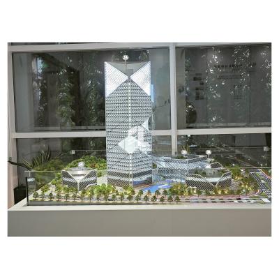 China Real Estate Scale Model 1:100 Skyscraper Scale Models LED Illuminated for sale