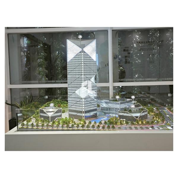 Quality Real Estate Scale Model 1:100 Skyscraper Scale Models LED Illuminated for sale