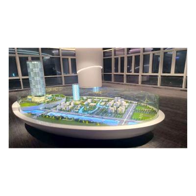 China 1:150 Illuminated City Scale Model Residential Tower City Structure Model for sale