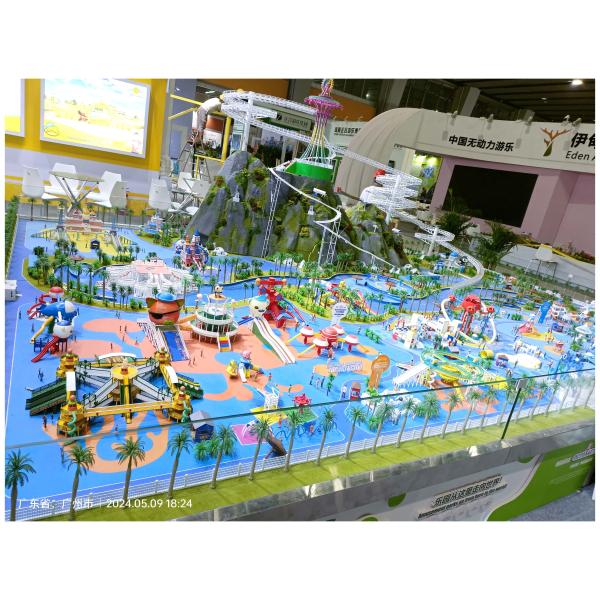 Quality 1:150 Amusement Park Models LED Lighting Model Theme Park Customized for sale