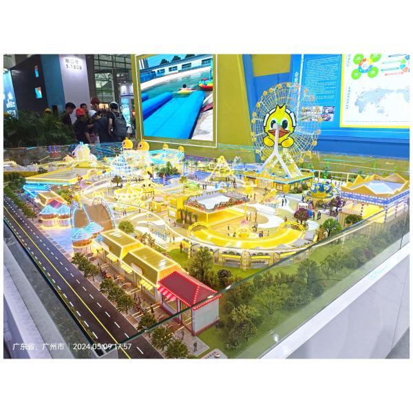Quality 1:150 Amusement Park Models LED Lighting Model Theme Park Customized for sale