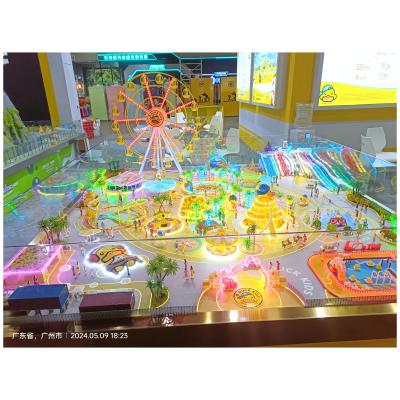 China 1:150 Amusement Park Models LED Lighting Model Theme Park Customized for sale