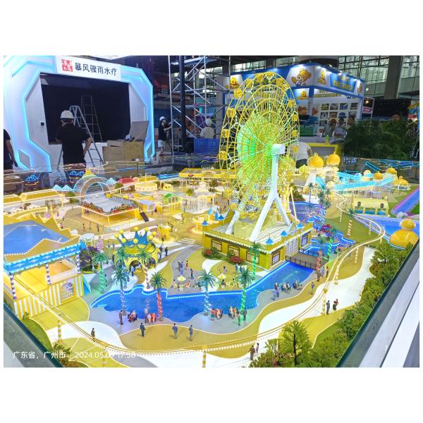 Quality 1:150 Amusement Park Models LED Lighting Model Theme Park Customized for sale