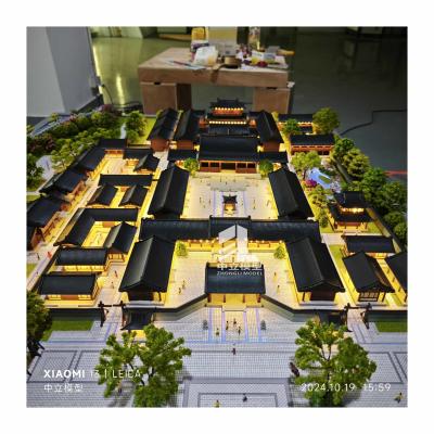 China 1:150 Traditional Chinese Architecture Model With Courtyards And Wooden Roof Structures for sale