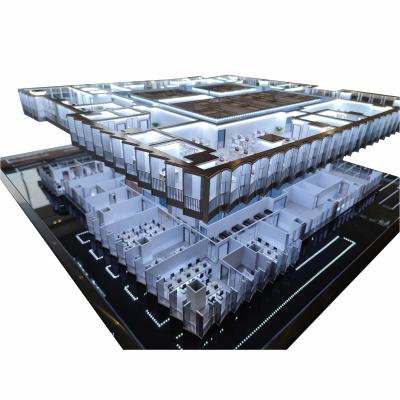 China High Precision 1:150 Scale Model Factory Architectural Scale Models With LED Lighting for sale