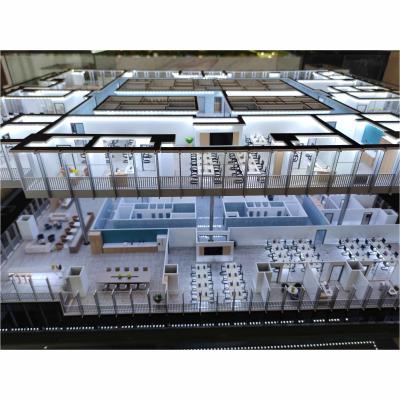 China High Precision 1:150 Scale Model Factory Architectural Scale Models With LED Lighting for sale