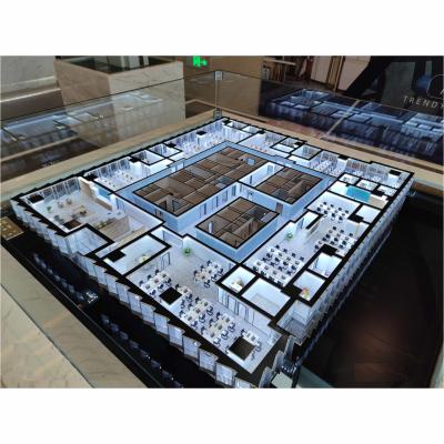 China High Precision 1:150 Scale Model Factory Architectural Scale Models With LED Lighting for sale