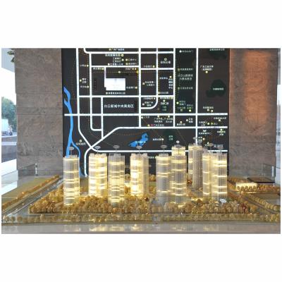China 1:100 Real Estate Scale Model Residential With Illuminated Green Spaces Sports Facilities for sale