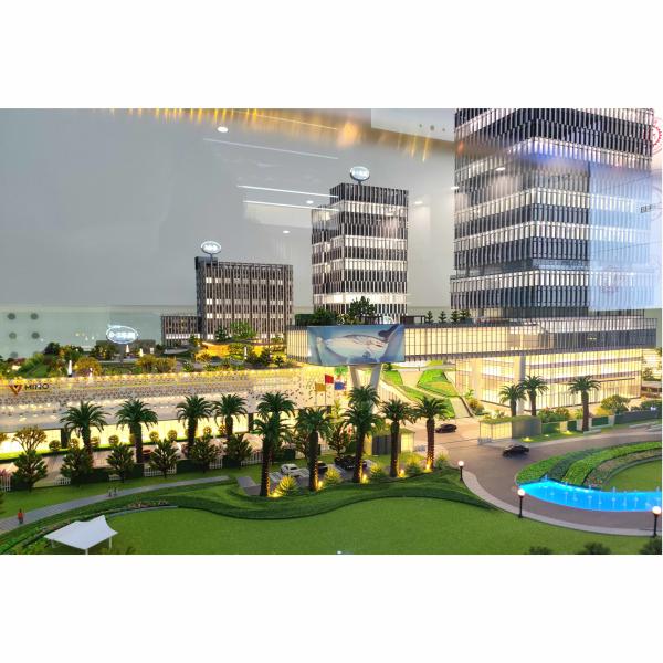 Quality Modern Office Architectural Scale Model 1:150 Integrated Green Spaces for sale