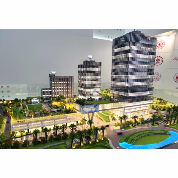 Quality Modern Office Architectural Scale Model 1:150 Integrated Green Spaces for sale