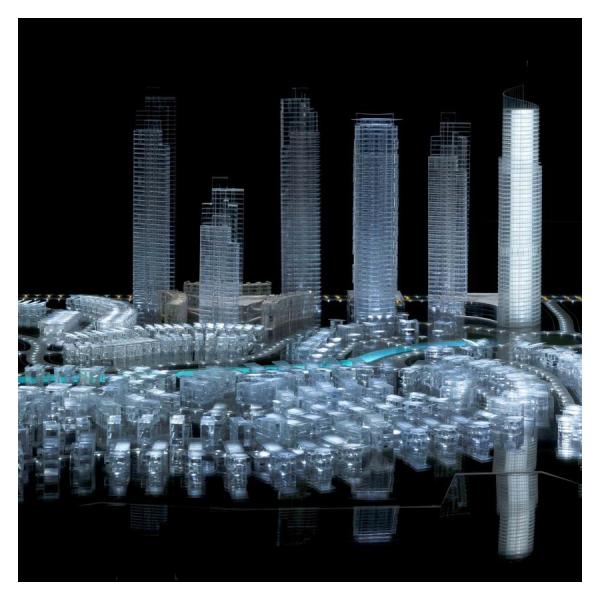 Quality Cityscape Architectural Scale Model High Rise Towers Scale Model For Architecture for sale
