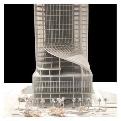 China Modern N Scale Skyscraper Curved Facade 1:100 Architecture Model for sale