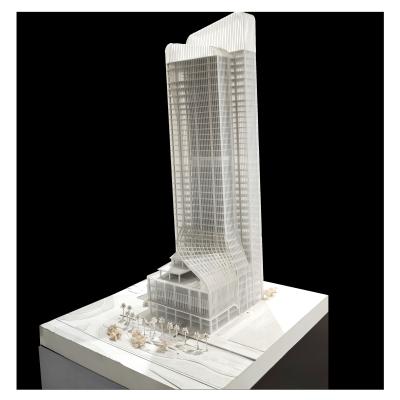 China Modern N Scale Skyscraper Curved Facade 1:100 Architecture Model for sale