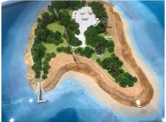 Coastal landscape architectural model view 4