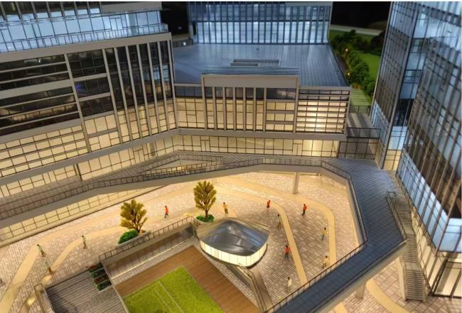 Architectural scale model - detailed view