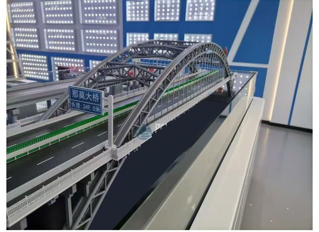 Detailed section view of architectural model