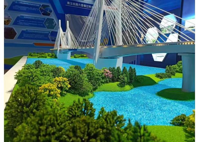 Complete architectural scale model display