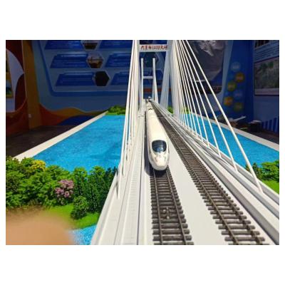 China 1:100 Model Railway Suspension Bridge Simulation Building Model Railroad Bridges for sale