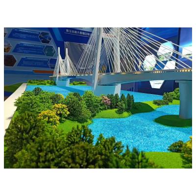 China 1:100 Model Railway Suspension Bridge Simulation Building Model Railroad Bridges for sale