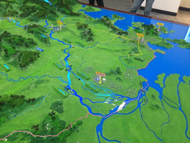 Regional landscape model with LED lighting