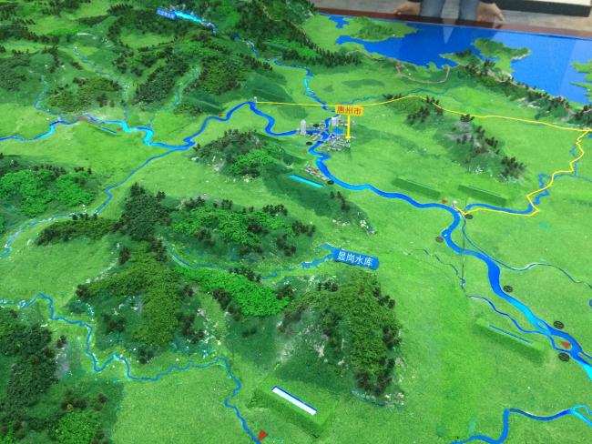 Detailed view of urban planning model