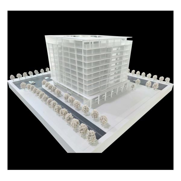 Quality Office Building Models Architectural 1:150 With Glass Facade And Urban for sale