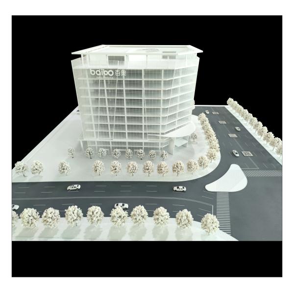 Quality Office Building Models Architectural 1:150 With Glass Facade And Urban Streetscape for sale