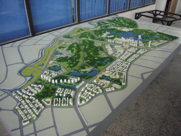 Quality Architectural Model of Urban Master Plan with Green Landscape, Roads, and Mixed for sale