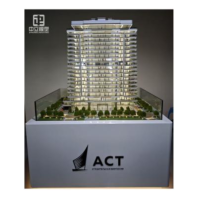 China Custom Modern Office Building Architectural Model with Elevator Lift Function & LED Lighting for sale