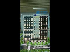 detailed residential building architectural scale model for professional architectural visualization