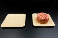 China Rectangle Dinner Disposable Bamboo Plate Natural Color Customized for sale