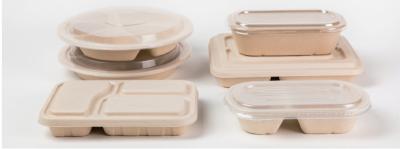 China Van de Tarwestraw dinnerware set food biodegradable van de suikerrietpulp de Meeneem Verpakking Te koop