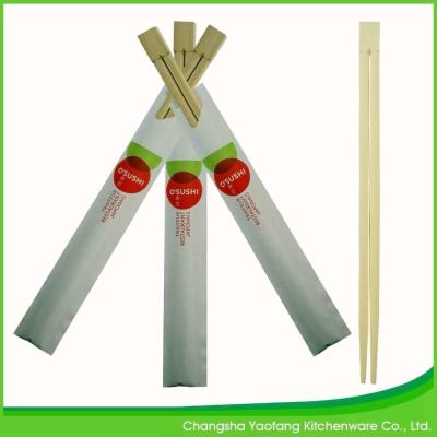 Chine 24 baguettes en bambou de jumeau de cm ; Coutume de baguettes de sushi lisse sans éclat ; Emballage de papier ouvert à vendre