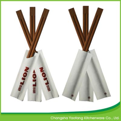 Chine Double emballage de papier ouvert carbonisé jetable en bambou chinois des baguettes 24cm à vendre