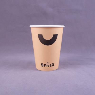 Cina PE che ricopre la tazza di caffè di carta eliminabile 12Oz a parete semplice 8 grammi in vendita