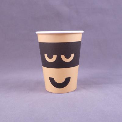 Cina PE che ricopre la tazza di caffè di carta eliminabile 12Oz a parete semplice 8 grammi in vendita